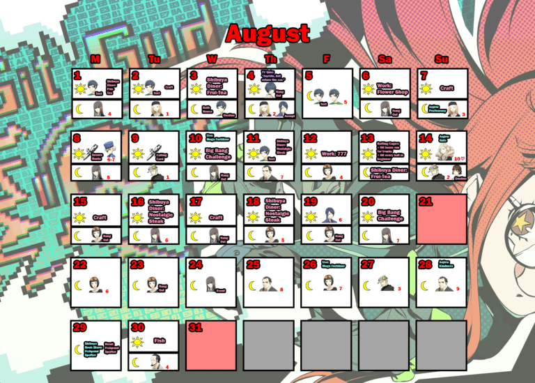 Persona 5 Trophy Guide (Original & Royal): Detailed Calendar for Trophy ...